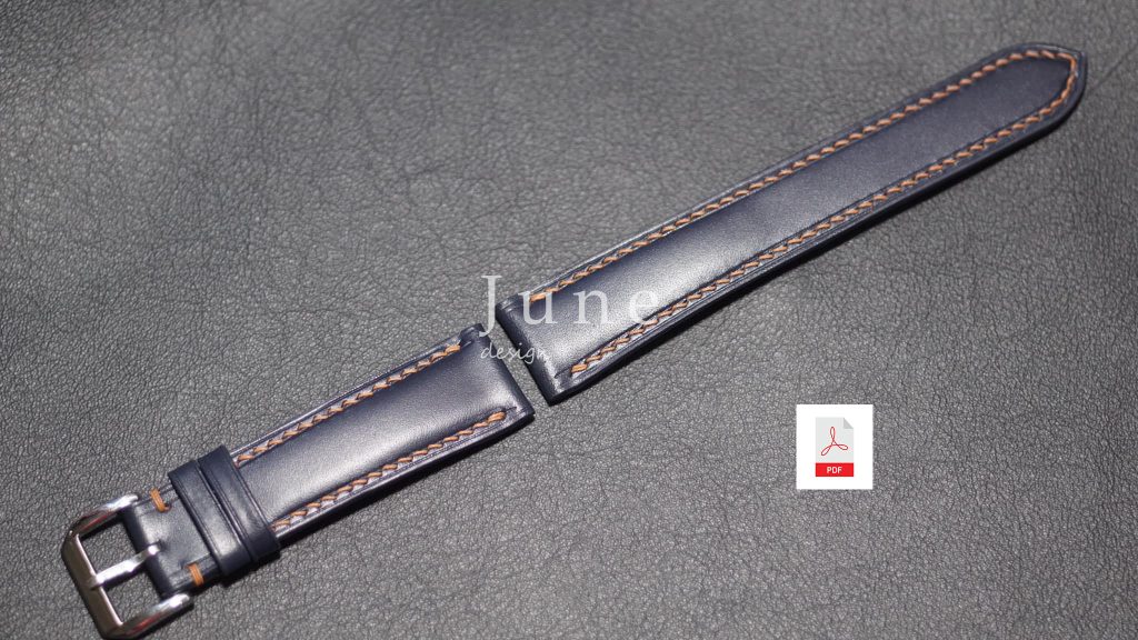 Pattern Leather Watch Strap - 24 Size