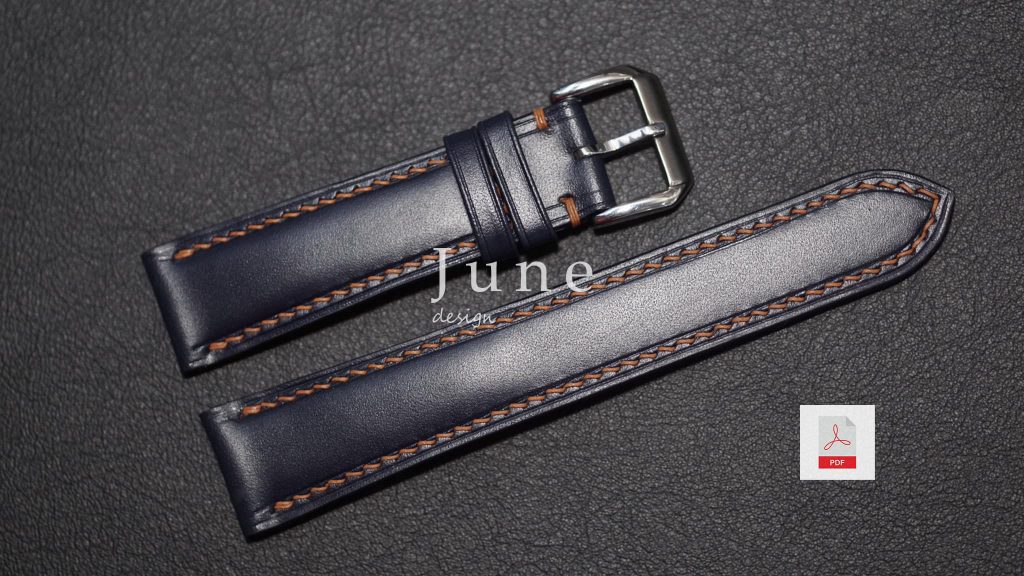 Pattern Leather Watch Strap - 24 Size