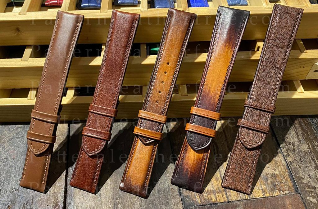 Pattern Leather Watch Strap - 24 Size