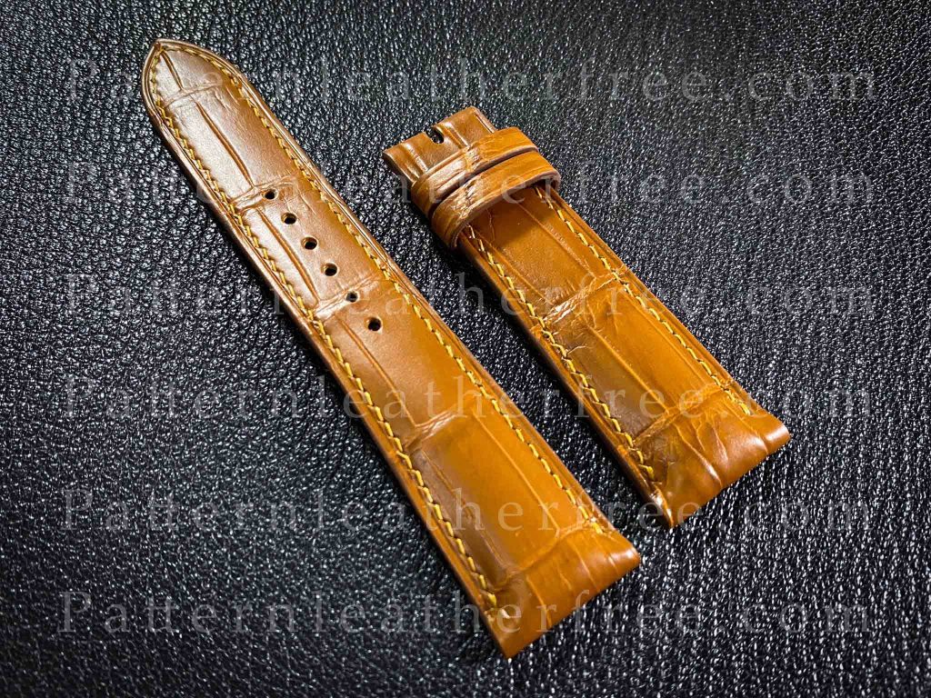 Pattern Leather Watch Strap - 24 Size